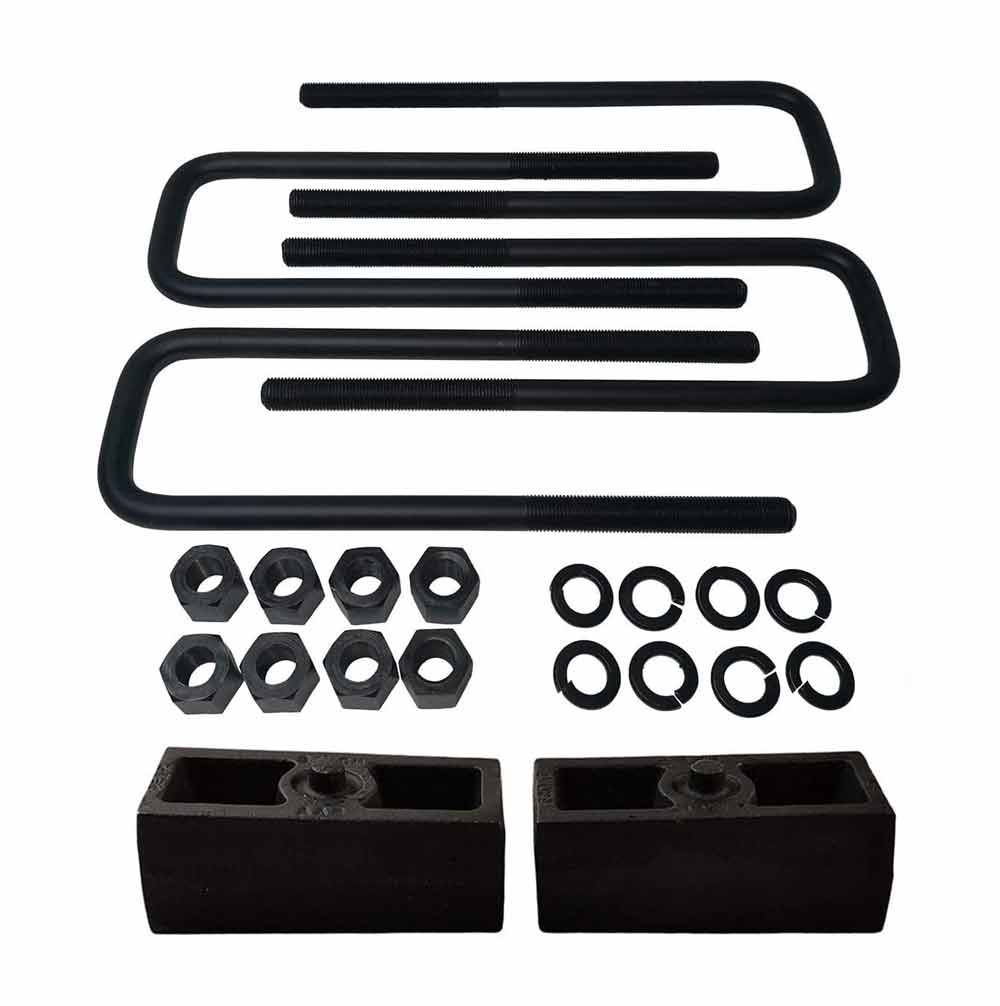Rear Lift Level Cast Iron Blocks and 10" Square U-Bolts Kit | American ...